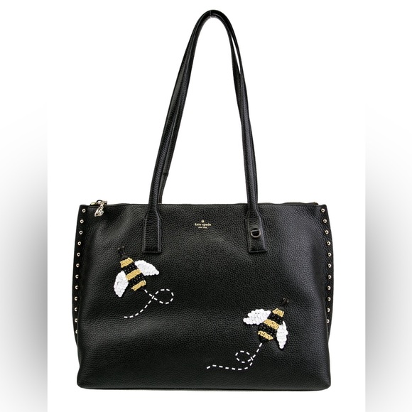 kate spade | Bags | Nwt Kate Spade On Purpose Black Leather Sequin ...